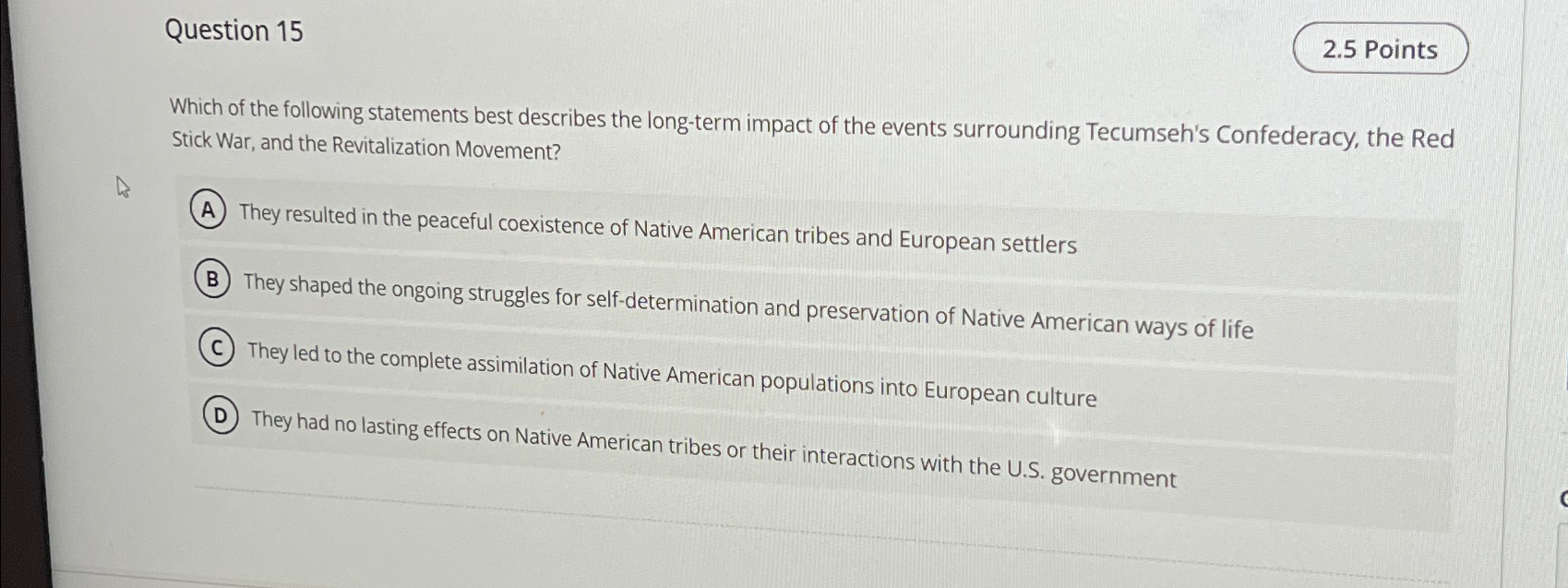 Solved Question 15Which of the following statements best | Chegg.com