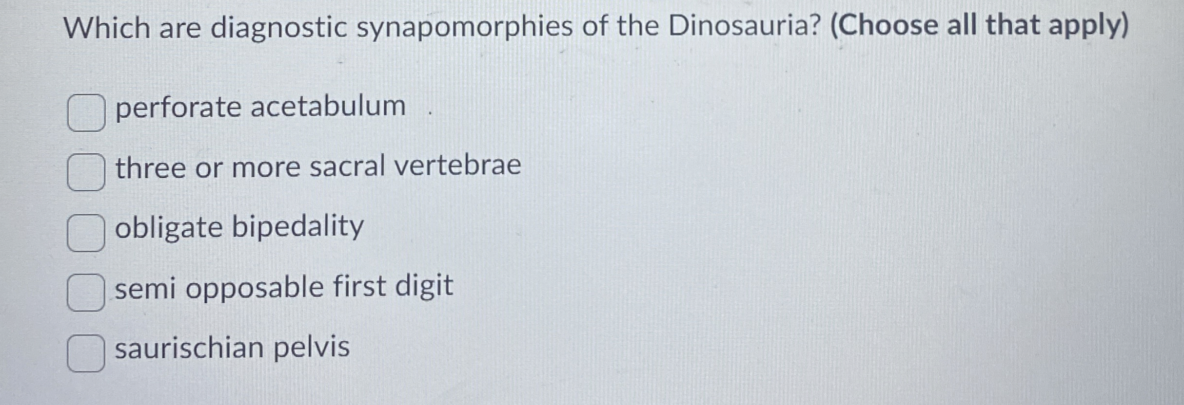 Solved Which are diagnostic synapomorphies of the | Chegg.com