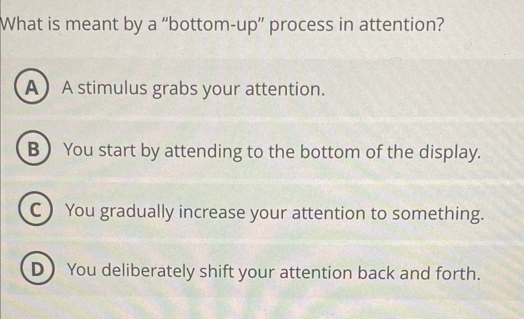 Solved What is meant by a "bottom-up" ﻿process in | Chegg.com