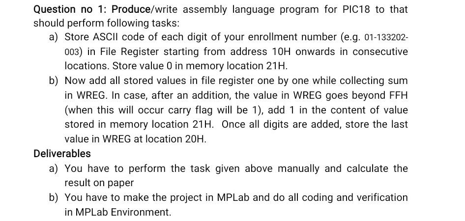 Solved embedded systems design please read deliverables | Chegg.com