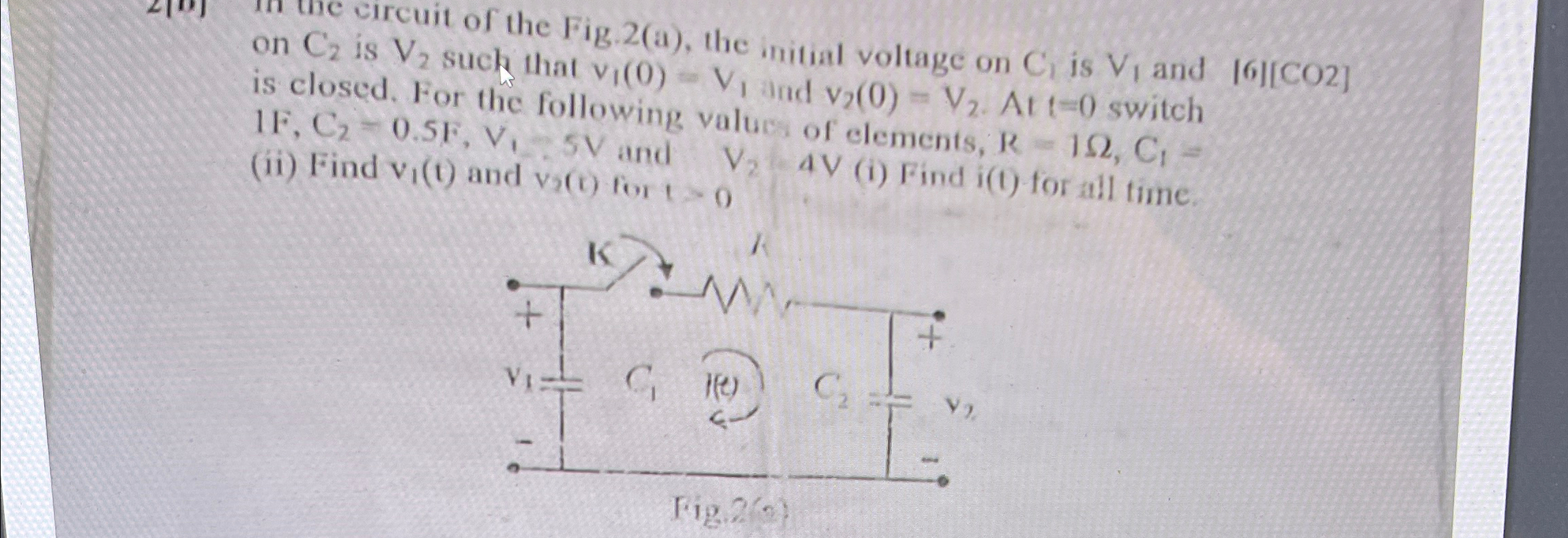 Solved Woltage on C1 ﻿is V1 ﻿and [6][CO2] ﻿on C2 ﻿is V2 | Chegg.com