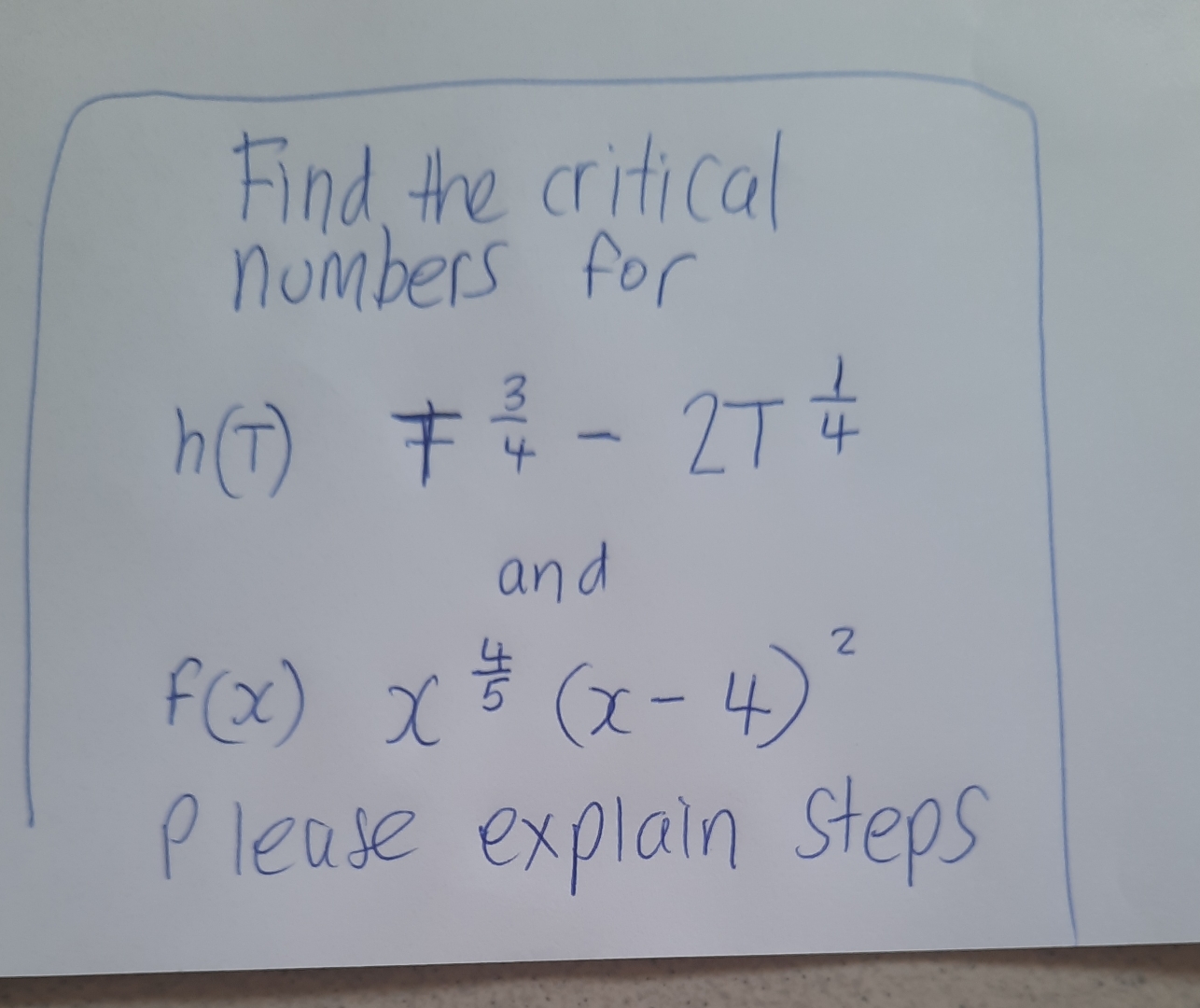 Solved Find the critical numbers | Chegg.com