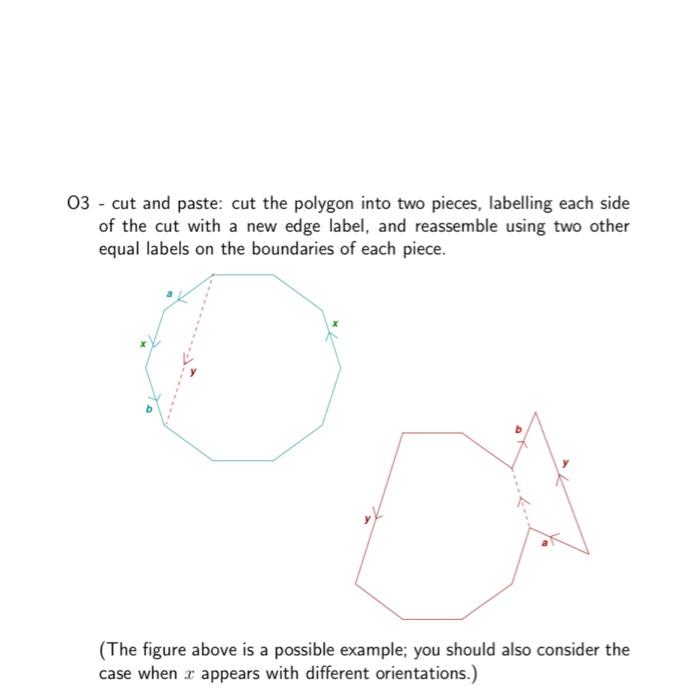 Solved 03 - cut and paste: cut the polygon into two pieces, | Chegg.com
