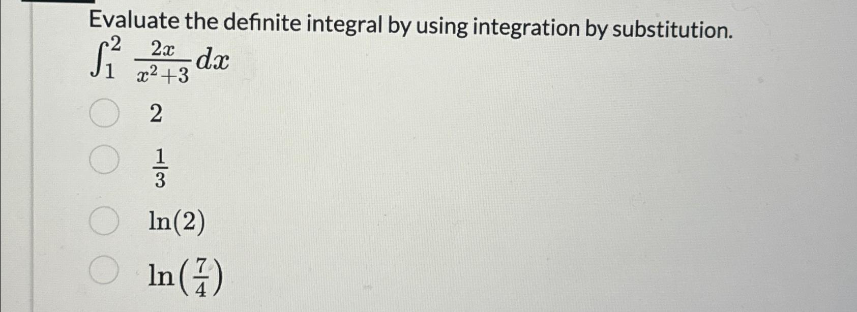 Solved Evaluate the definite integral by using integration | Chegg.com