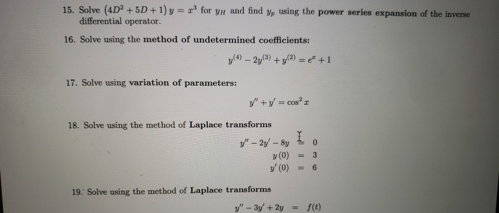 Solved IT'S for differential equation please #15 solve it | Chegg.com