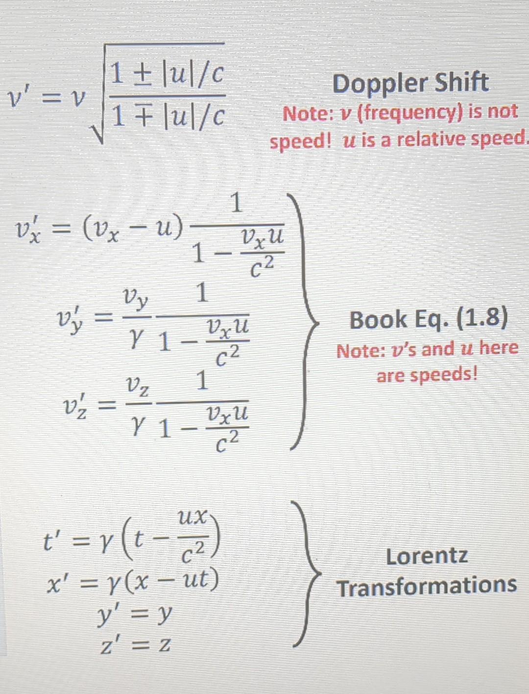 Solved If the relative motion of two observers is in the x | Chegg.com