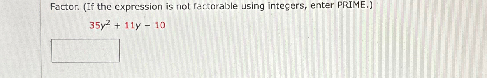 Solved Factor. (If the expression is not factorable using | Chegg.com