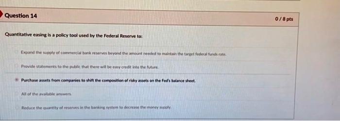 Solved Question 8 0/8 pts Assuming other factors are | Chegg.com
