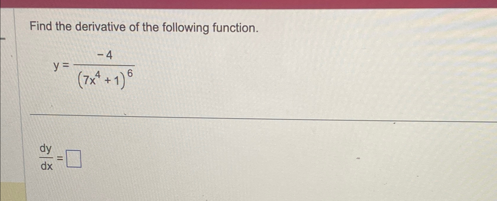 Solved Find the derivative of the following | Chegg.com