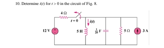 Solved Step response of a parallel RLC circuit.Determine | Chegg.com
