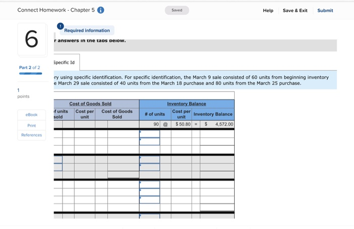 Solved Connect Homework - Chapter 5 0 Saved Help Save & Exit | Chegg.com Solved Connect Homework - Chapter 5 0 Saved Help Save & Exit | Chegg.com