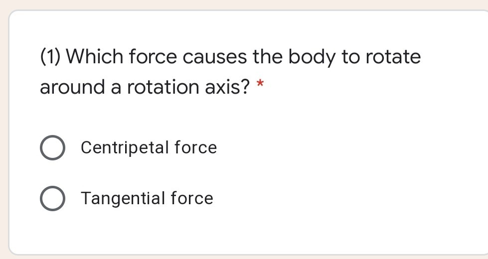 Solved (1) Which force causes the body to rotate around a | Chegg.com