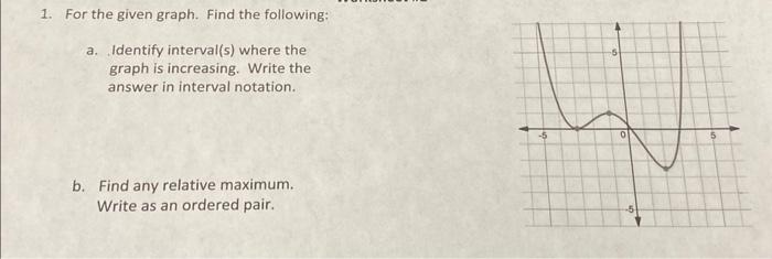 Solved 1. For the given graph. Find the following: a. | Chegg.com