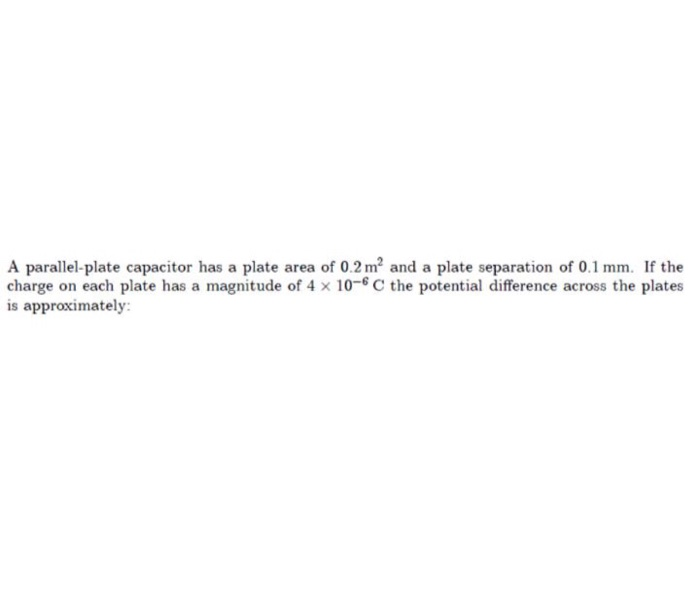 Solved A parallel-plate capacitor has a plate area of 0.2 m² | Chegg.com