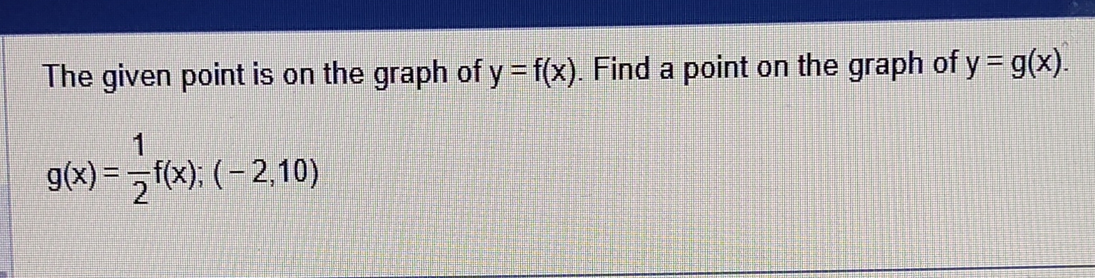 Solved The given point is on the graph of y=f(x). ﻿Find a | Chegg.com