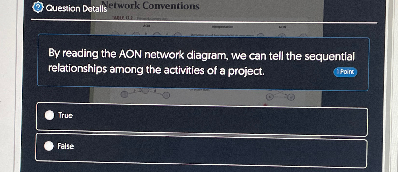 Solved Question Details etwork ConventionsBy reading the AON | Chegg.com