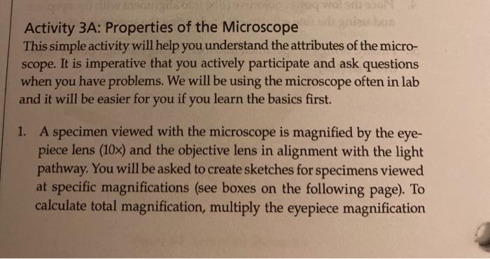 Solved NOTES by the objective magnification. Example: 10x | Chegg.com