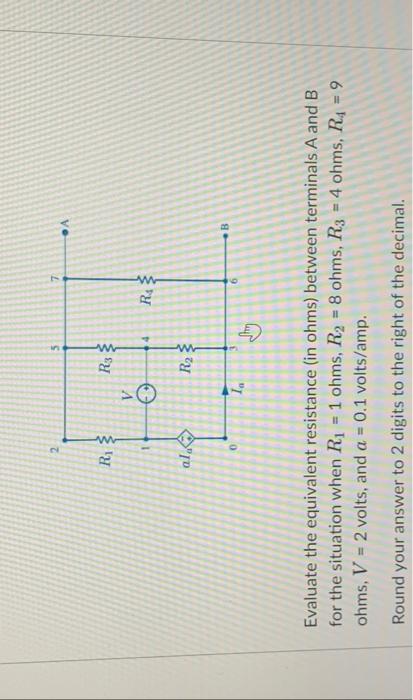 Solved Evaluate the equivalent resistance (in ohms) between | Chegg.com