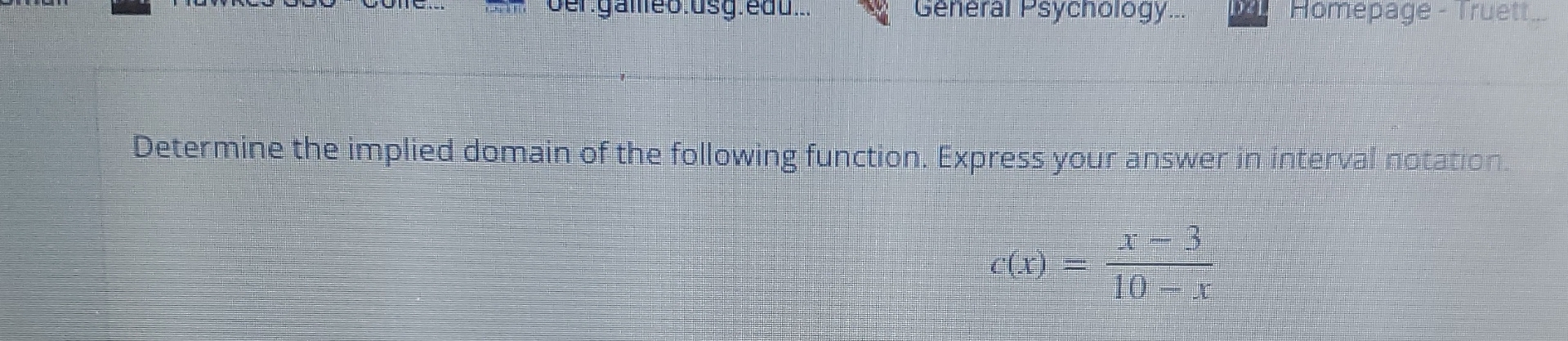 Solved Determine the implied domain of the following | Chegg.com