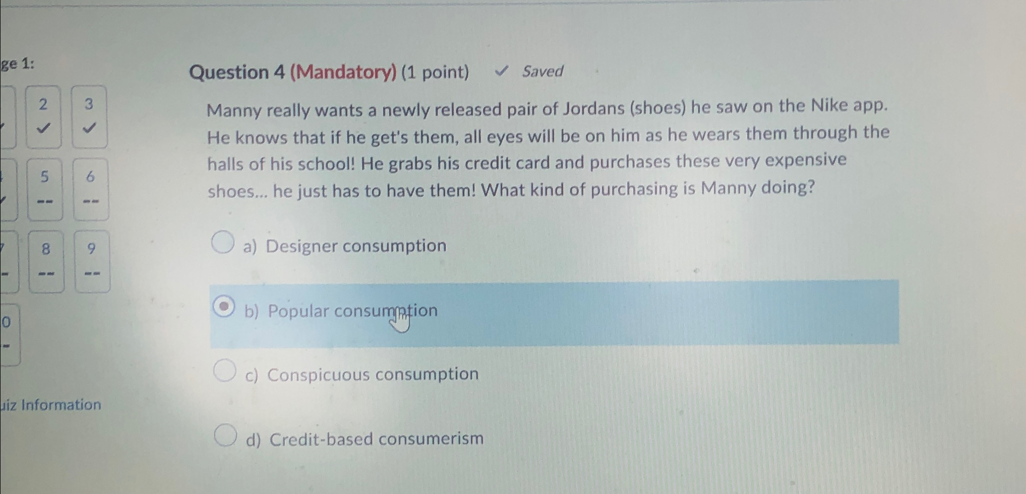 Solved ge 1:Question 4 (Mandatory) (1 ﻿point) | Chegg.com