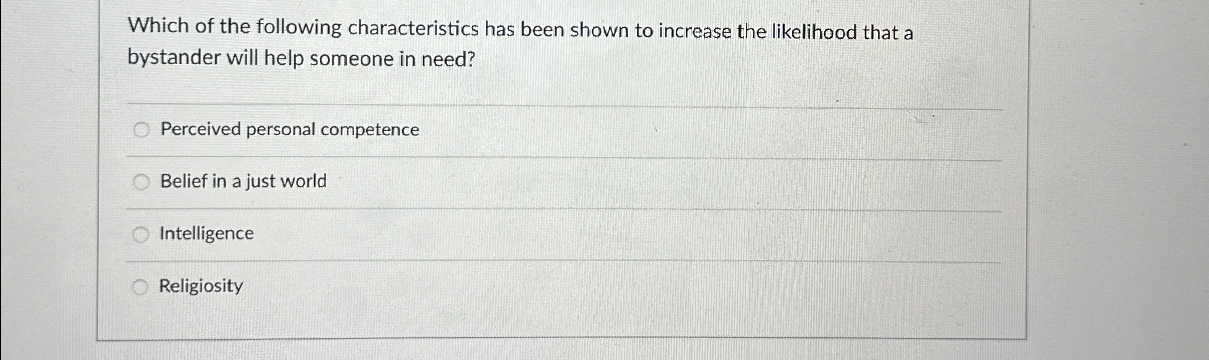 Solved Which of the following characteristics has been shown | Chegg.com