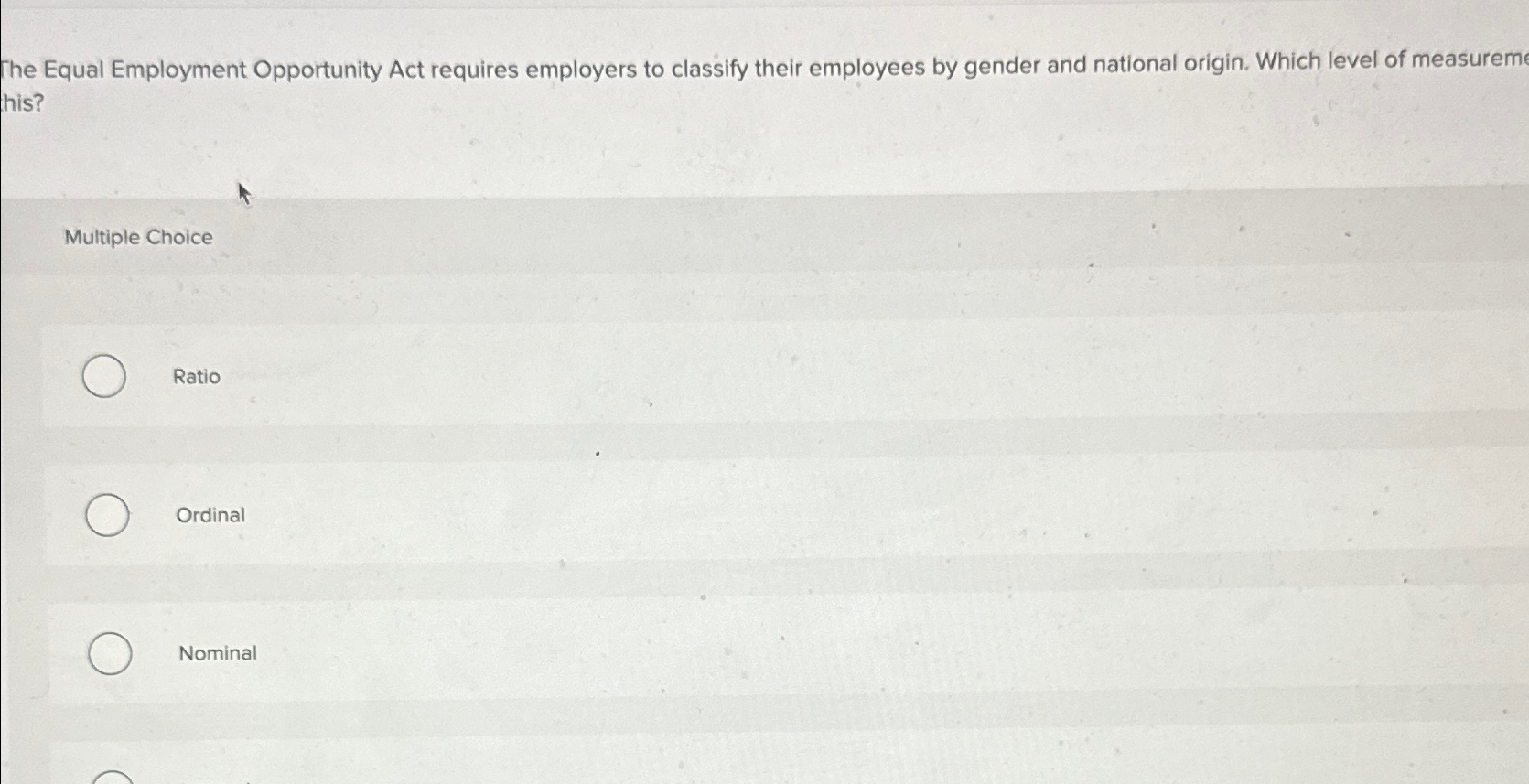 Solved The Equal Employment Opportunity Act requires | Chegg.com