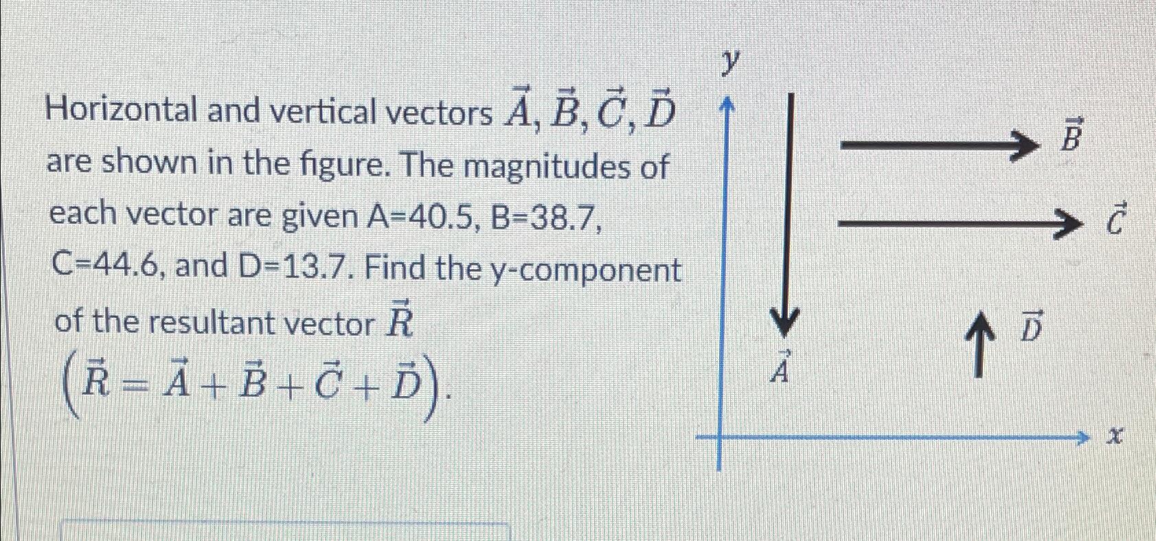 Solved Horizontal and vertical vectors | Chegg.com