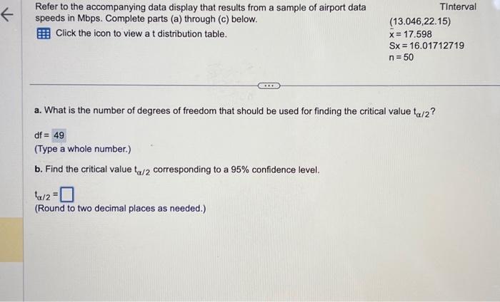 Solved Refer to the accompanying data display that results | Chegg.com