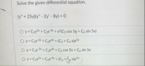 Solved Solve the given differential | Chegg.com