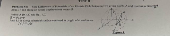 Solved Problem H1: Find Difference of Potentials of an | Chegg.com