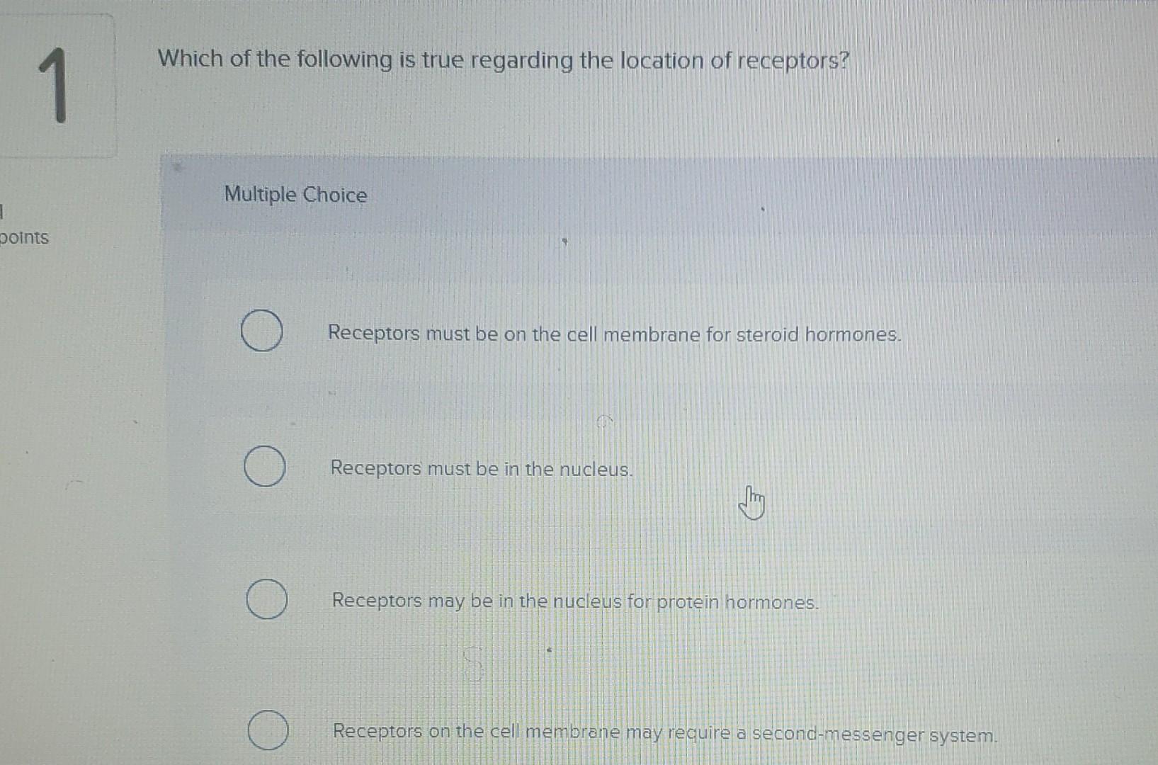 Solved Which of the following is true regarding the location | Chegg.com
