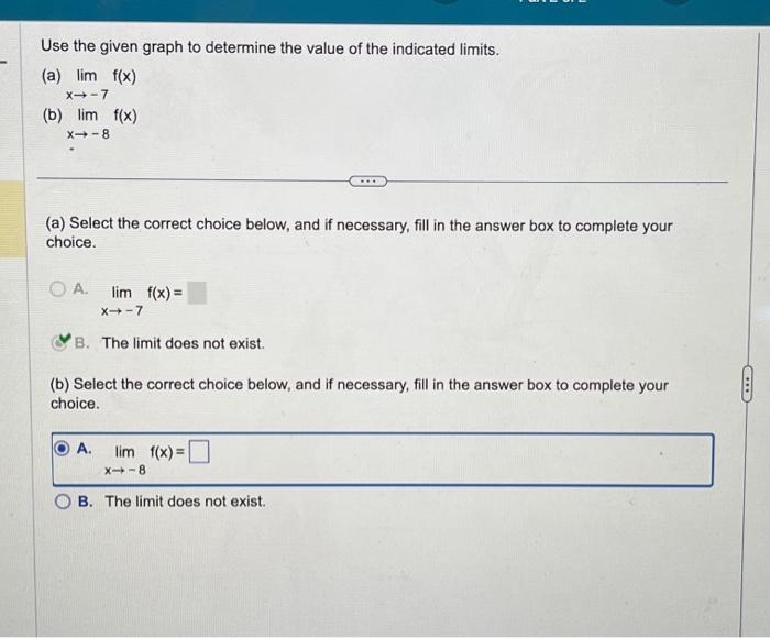 Solved Use the given graph to determine the value of the | Chegg.com