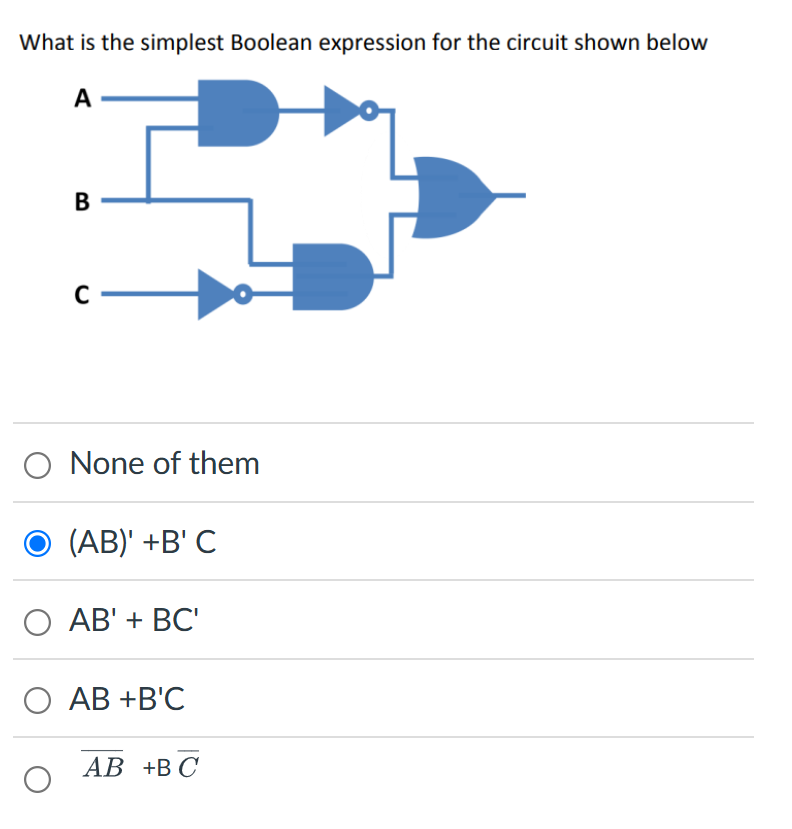 Solved What is ﻿the simplest Boolean expression for the | Chegg.com