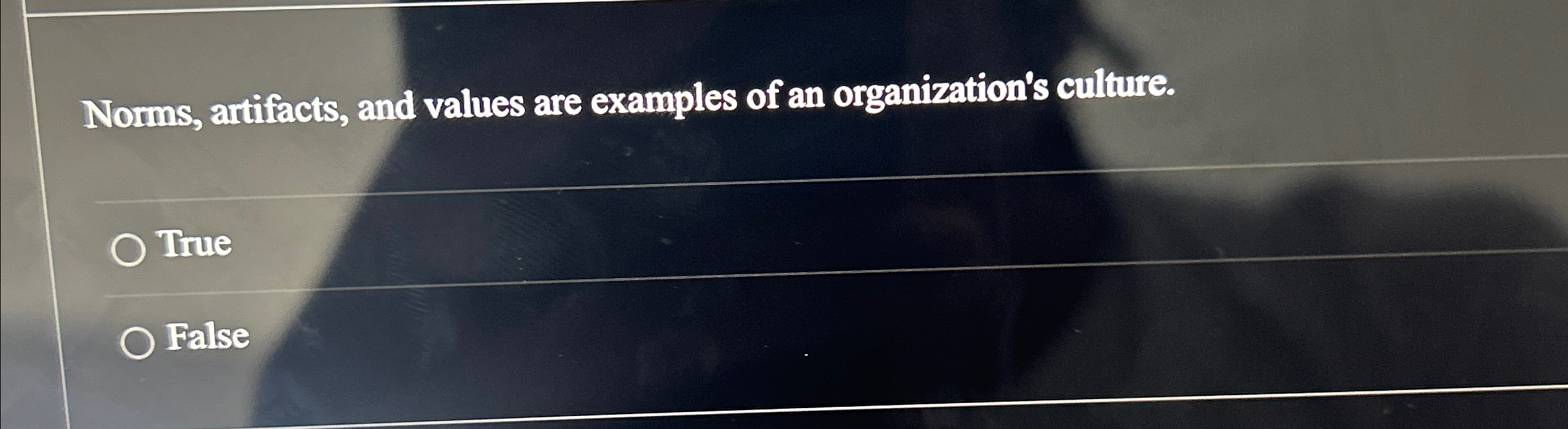 Solved Norms, artifacts, and values are examples of an | Chegg.com