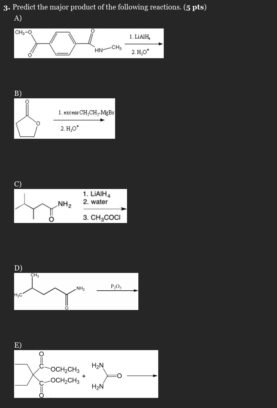 Solved Predict the major product of the following reactions. | Chegg.com