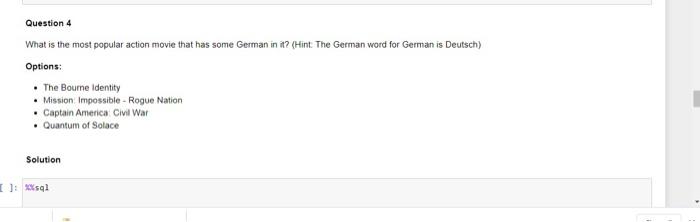 Solved Questions on SQL Join Statements Use the given cell | Chegg.com