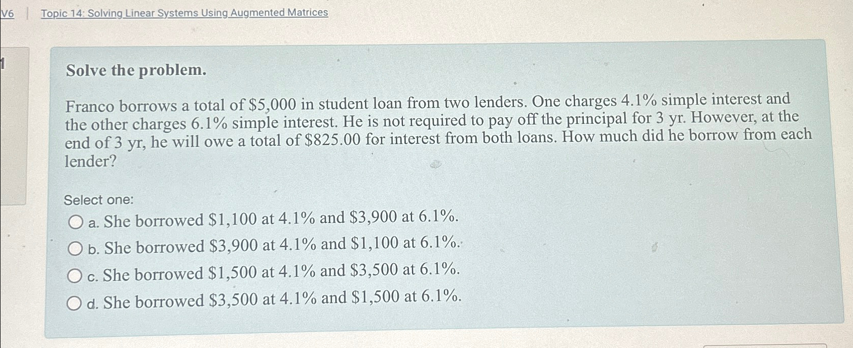Solved Topic 14: Solving Linear Systems Using Augmented | Chegg.com