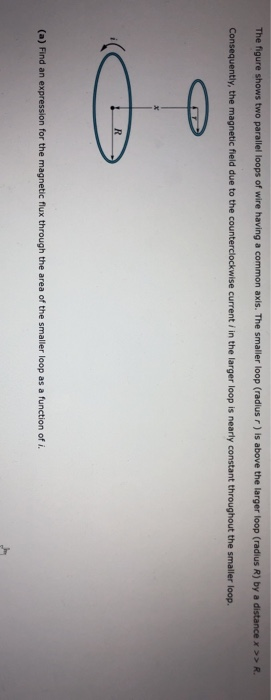 Solved The figure shows two parallel loops of wire having a | Chegg.com