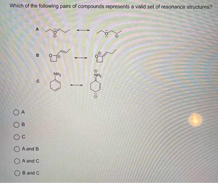 Solved Which of the following pairs of compounds represents | Chegg.com