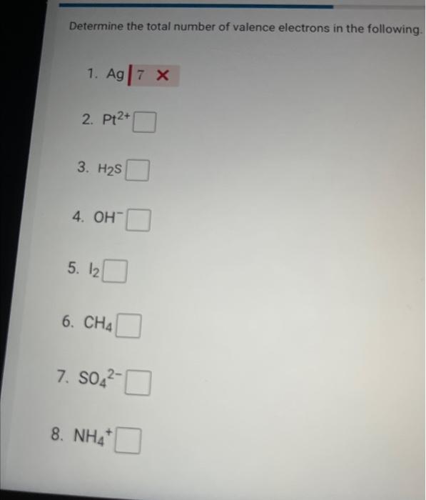 Solved Determine the total number of valence electrons in | Chegg.com