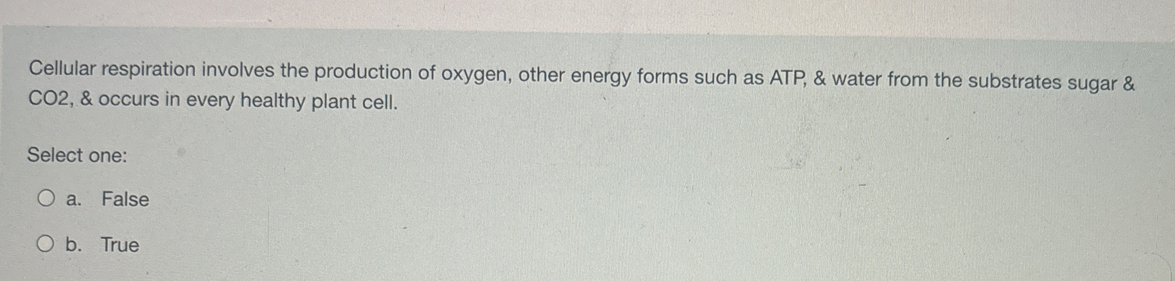 Solved Cellular respiration involves the production of | Chegg.com