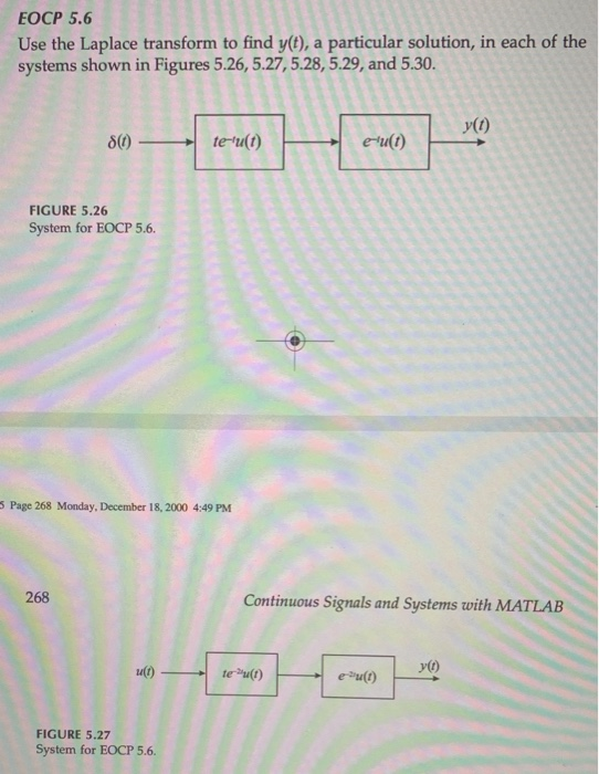 Solved EOCP 5.4 Consider the following systems represented | Chegg.com