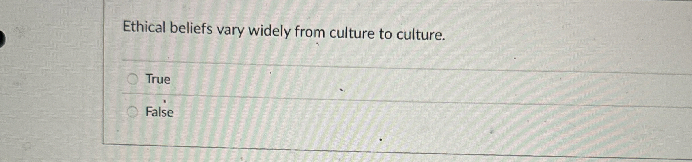 Solved Ethical beliefs vary widely from culture to | Chegg.com