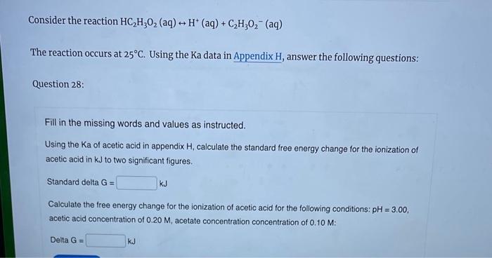 Solved Consider the reaction HC2H3O2 (aq) | Chegg.com