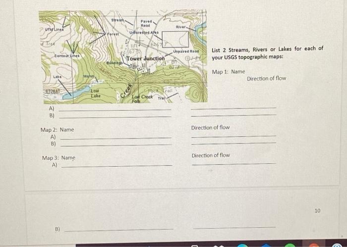 Solved USGS topo maps: Bench Markers, Elevation Markers, and | Chegg.com