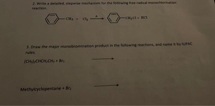Solved 2. Write a detailed, stepwise mechanism for the | Chegg.com