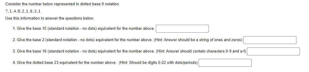 Solved Consider the number below represented in dotted base | Chegg.com