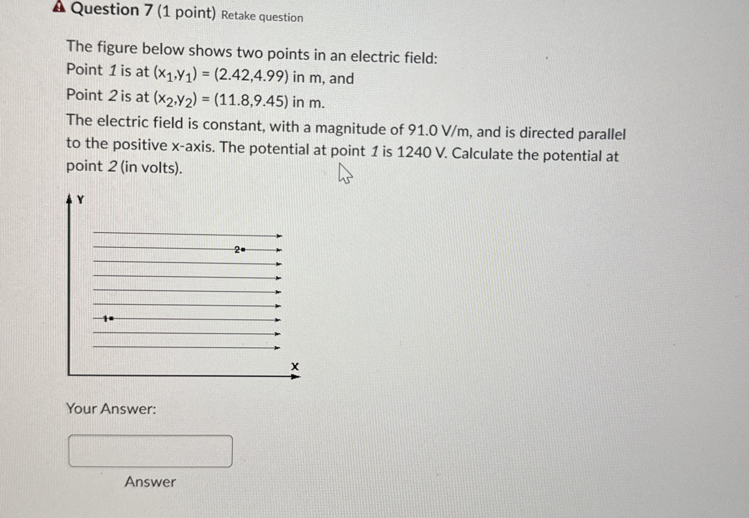 Solved Question 7 (1 ﻿point) ﻿Retake questionThe figure | Chegg.com