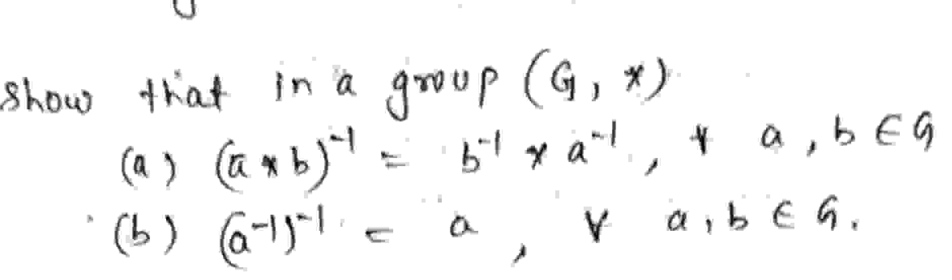 Solved Show that in a group | Chegg.com
