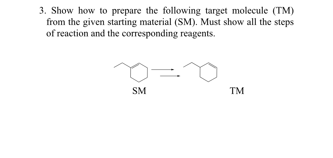 Solved Show how to prepare the following target molecule | Chegg.com
